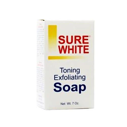 SURE WHITE TONING EXFOLIATING SOAP 7OZ – Angelsafro frisør